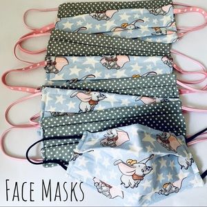 Disney | Accessories | Face Mask Disney Dumbo Custom Made Pleated ...